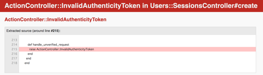 ActionController::InvalidAuthenticityTokenの解消（解決済み） - Blogメモφ(..)